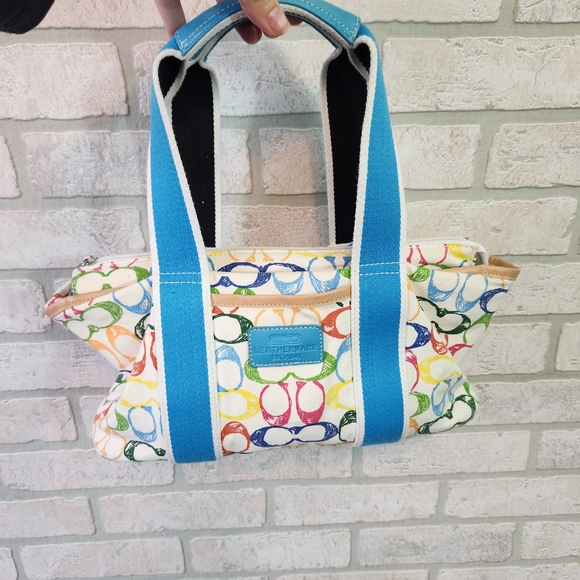 Coach | Bags | Coach Leatherware Multicolor Purse Handbag Medium Sized ...